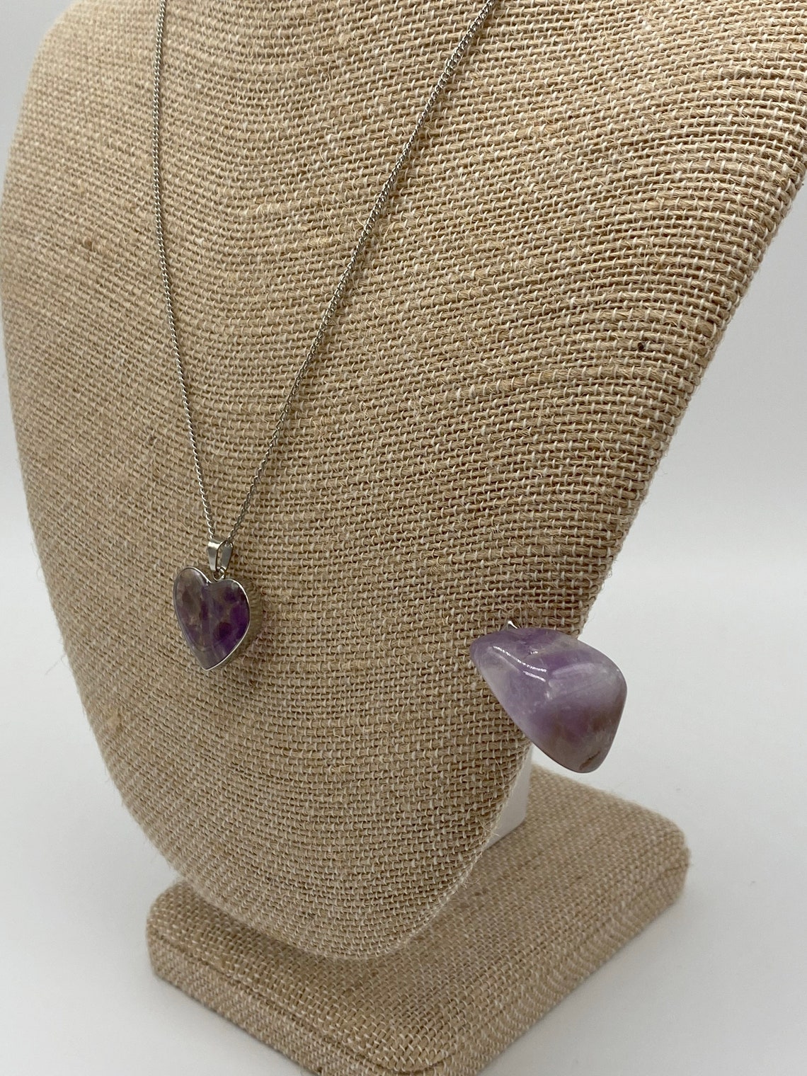 Handmade Amethyst Pendant Necklace With Free Pocket Crystal Stress ...