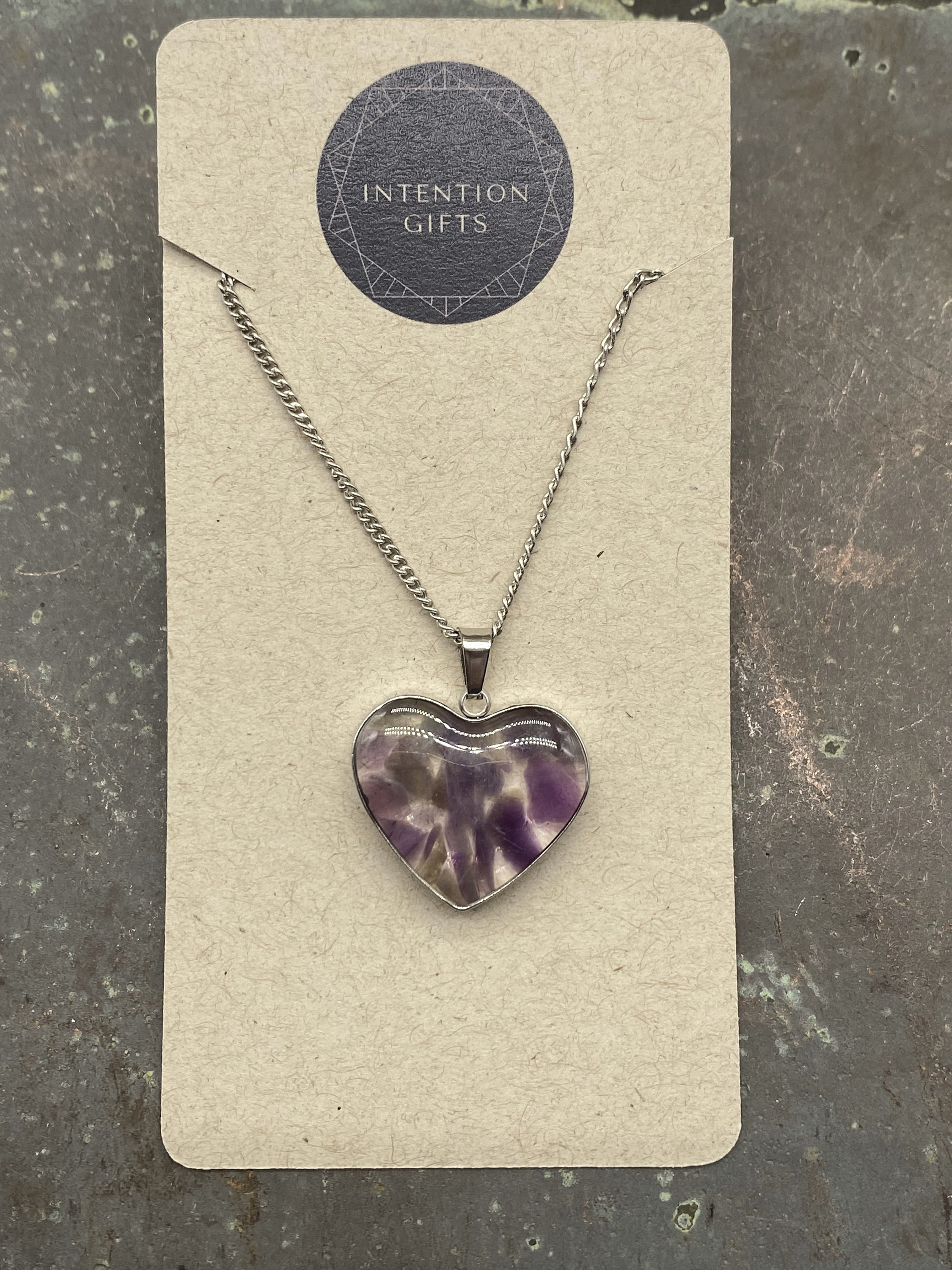 Handmade Amethyst Pendant Necklace With Free Pocket Crystal Stress ...