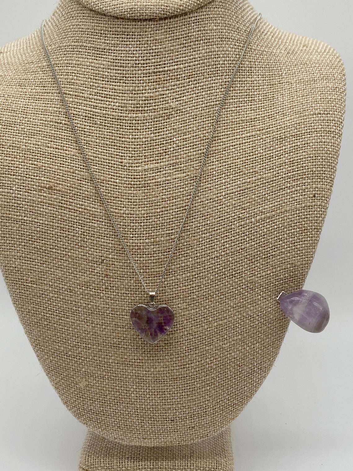 Handmade Amethyst Pendant Necklace With Free Pocket Crystal Stress ...