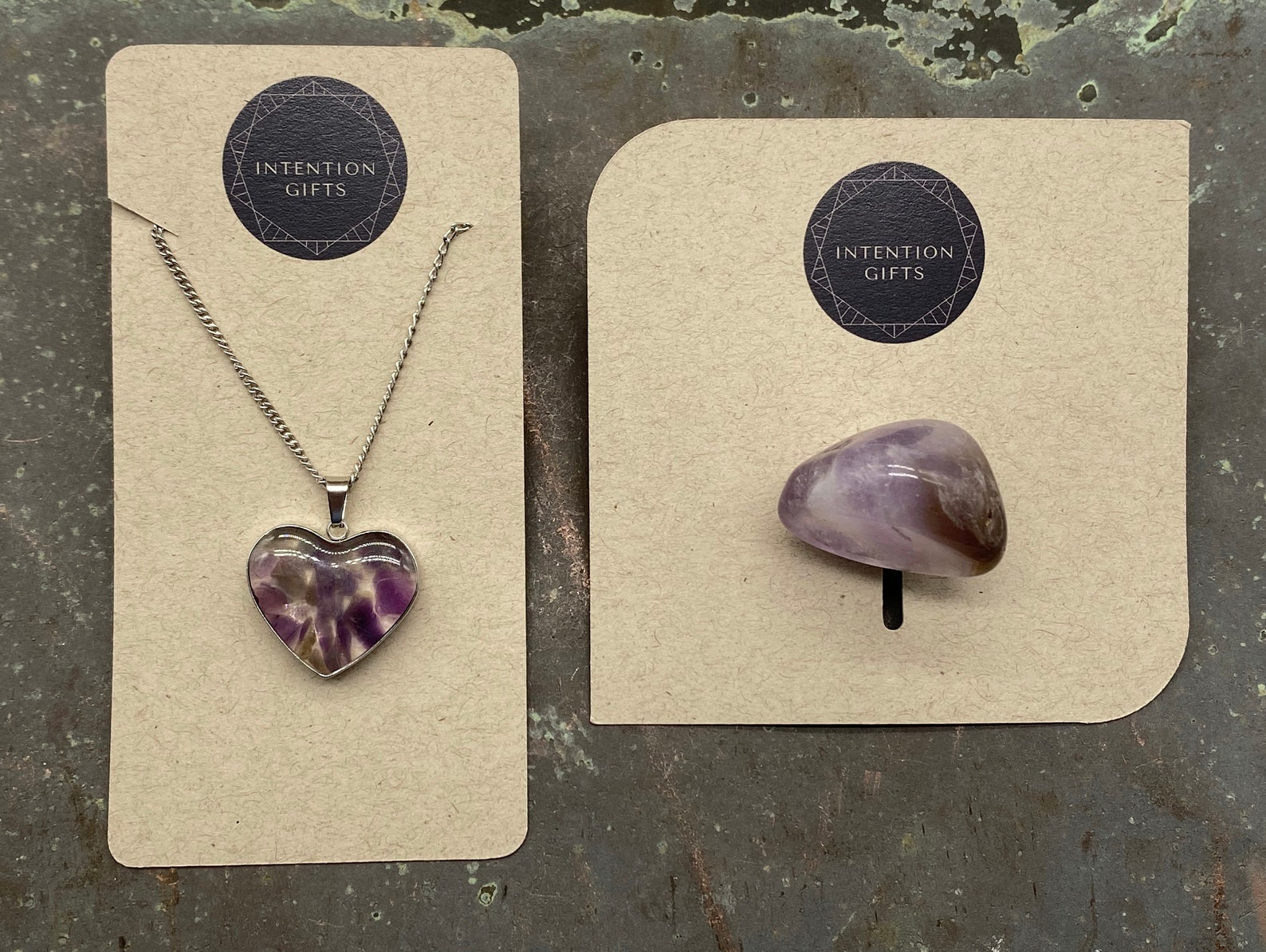 Handmade Amethyst Pendant Necklace With Free Pocket Crystal - Stress ...