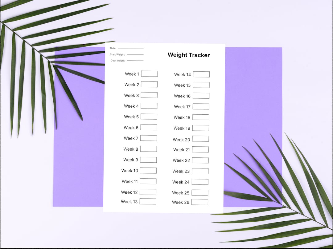 Simple Weight Tracker Printable, Weight Tracker, Weight Loss Planner ...