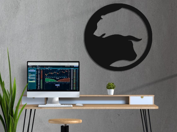 Bull and Bear Trading Wall Decor Wall Art Trader Wall Art - Etsy