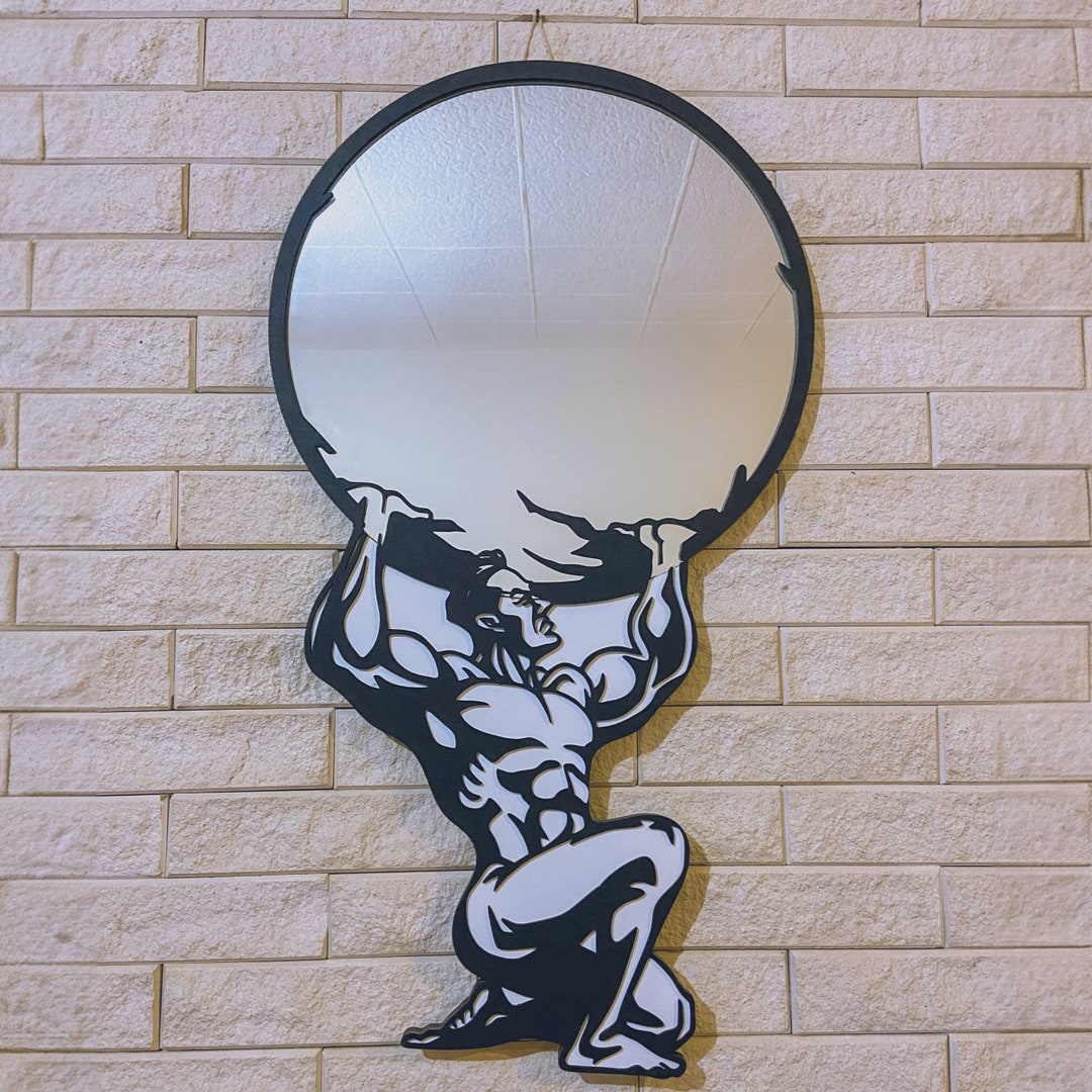 Stunning Atlas Round Wall Mirror: A Unique Greek Mythology Wall Decor ...