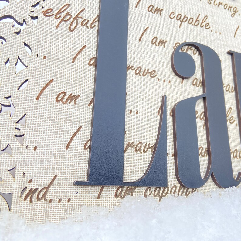 Personalized Name Affirmations Wall Art Positive Sign - Etsy