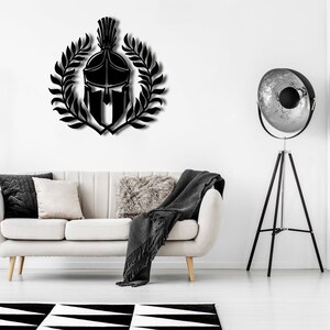 Gladiator Helmet Wooden Wall Decor - Spartan Helmet Decor - Gladiator ...