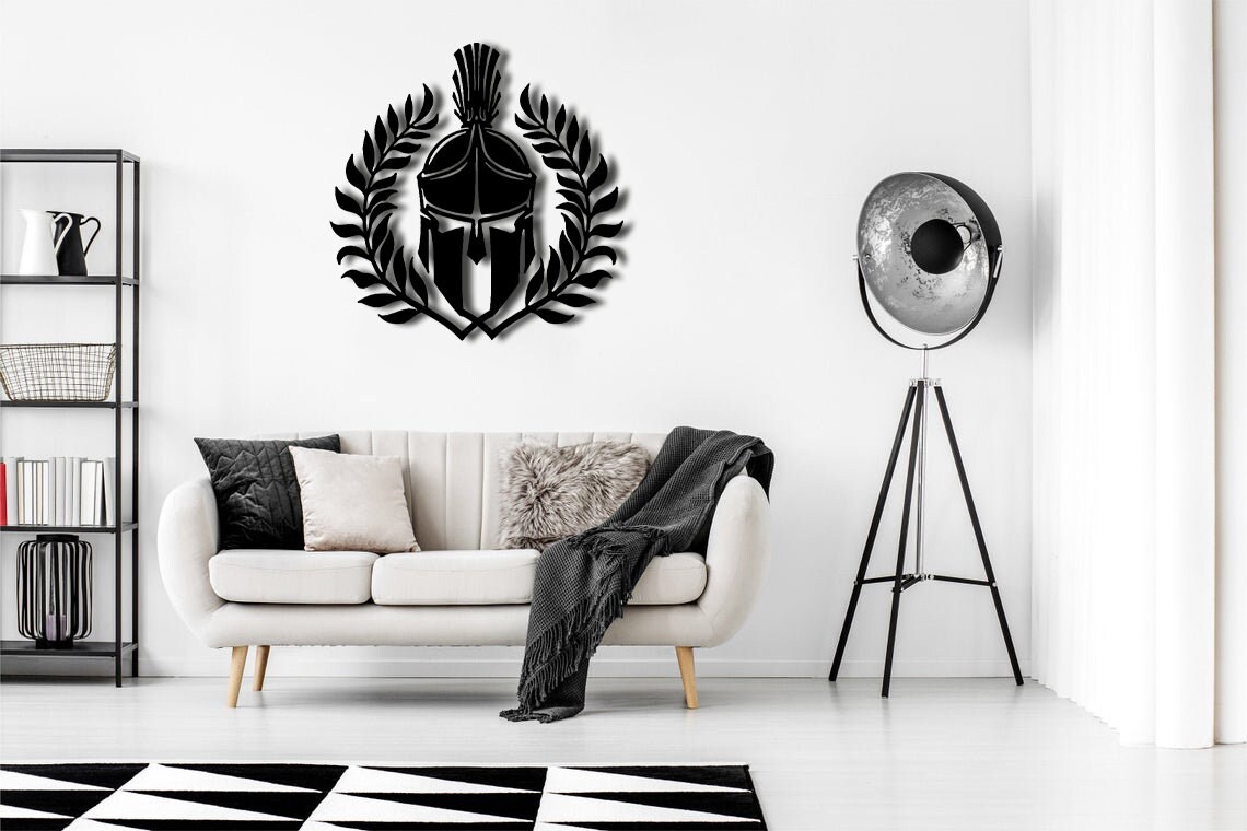 Gladiator Helmet Wooden Wall Decor Spartan Helmet Decor - Etsy