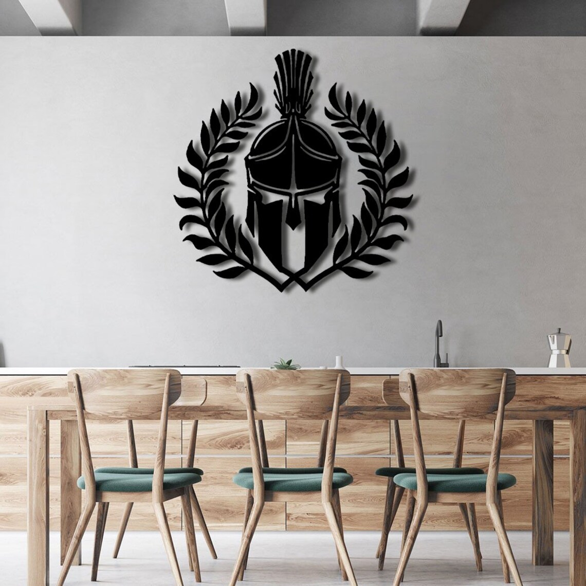 Gladiator Helmet Wooden Wall Decor Spartan Helmet Decor - Etsy