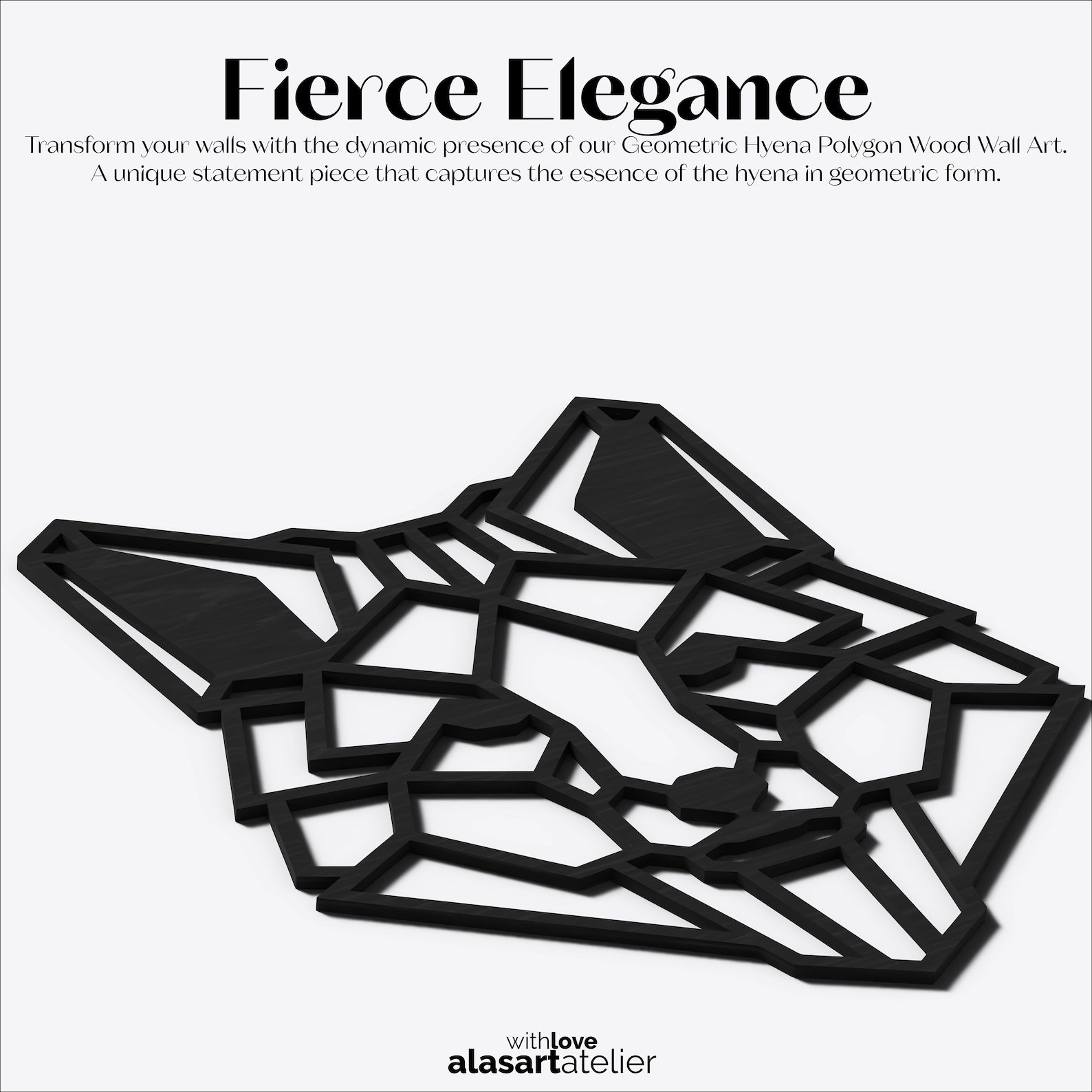 Geometric Fox Wall Decor - Polygon Wall Art, Geometric Wall Art, Unique ...