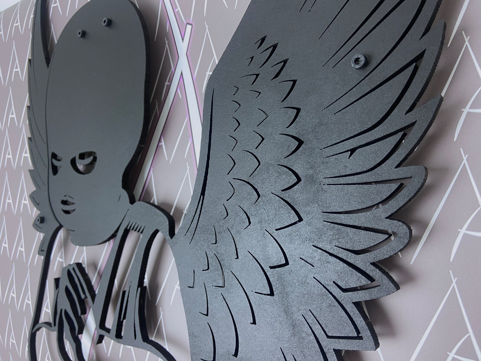 Angel With Ski Mask Wall Art Angel Wear Balaclava Wall Decor - Etsy