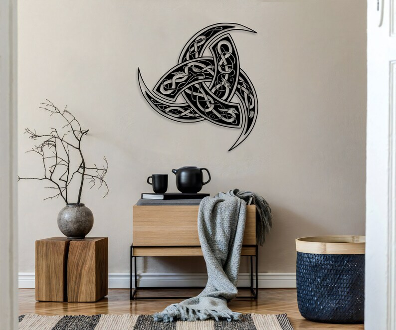 Viking Inspired Triple Horn of Odin Wall Art Norse Symbol - Etsy