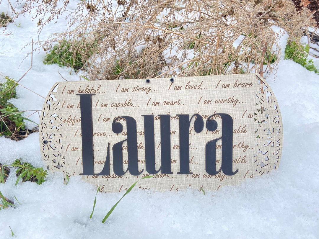 Personalized Name Affirmations Wall Art, Positive Sign Affirmations ...