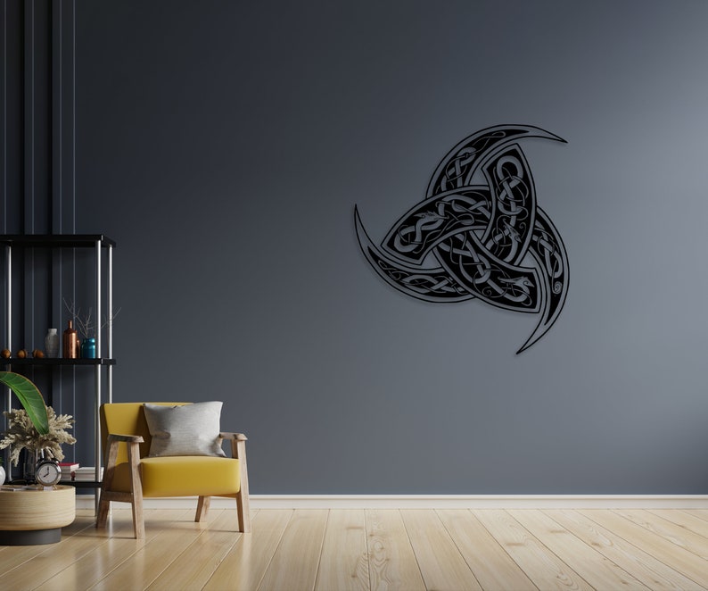 Viking Inspired Triple Horn of Odin Wall Art Norse Symbol - Etsy