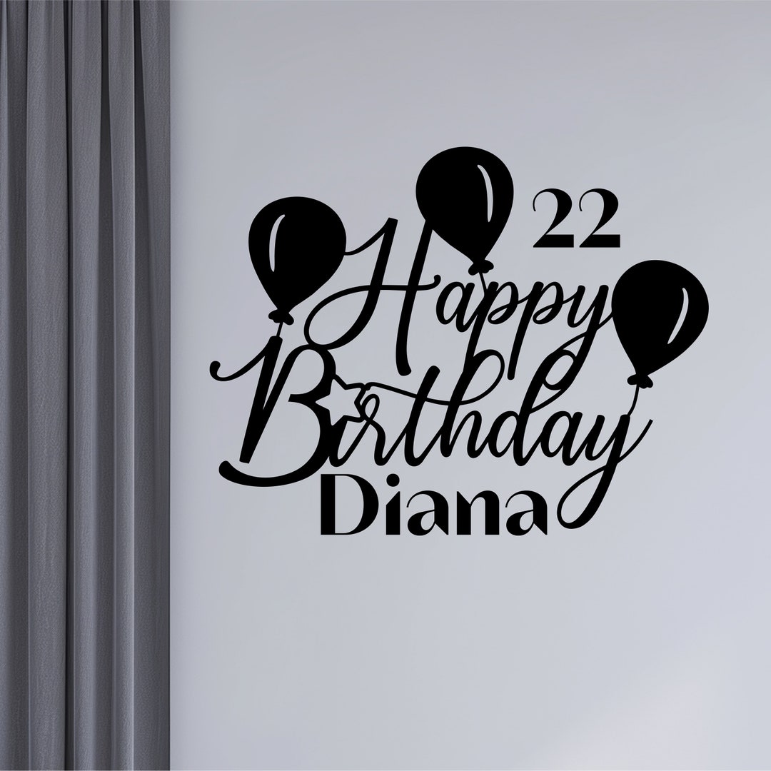 Personalized Happy Birthday Wall Decor, Birthday Decoration Set, Happy ...