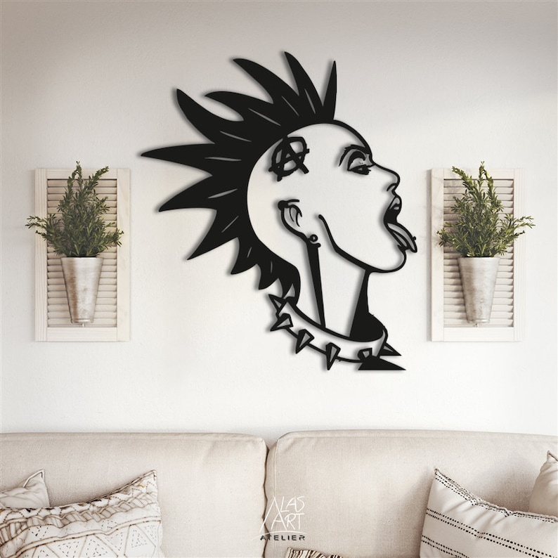 Anarchy Girl Wooden Wall Decor / Emo Room Decor Gothic Home - Etsy