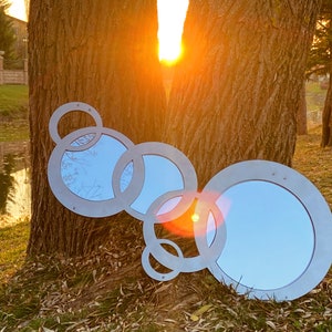 Modern Wall Mirror / Geometric Round Wall Mirror Unique - Etsy