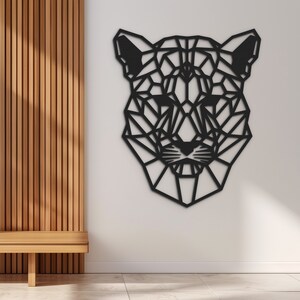 Jaguar Wall Decor - Geometric Wall Art, Polygon Wall Art, Unique Living ...
