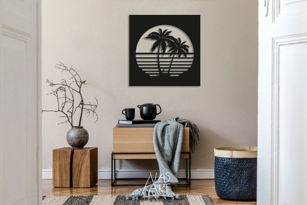 Palm Tree Wall Art - Palm Tree Wall Decor - Wooden Wall Decor - Wall ...