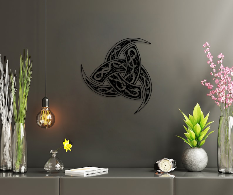 Viking Inspired Triple Horn of Odin Wall Art Norse Symbol - Etsy