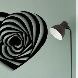 Spiral Heart Wall Art, Wicker Heart Wall Decor, Wooden Heart Wall Decor ...