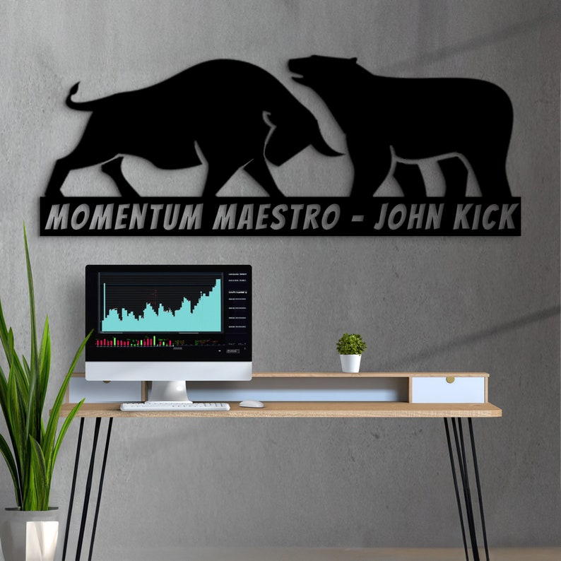 Personalized Bull and Bear Trading Wall Decor / Stock Market Wall Art ...