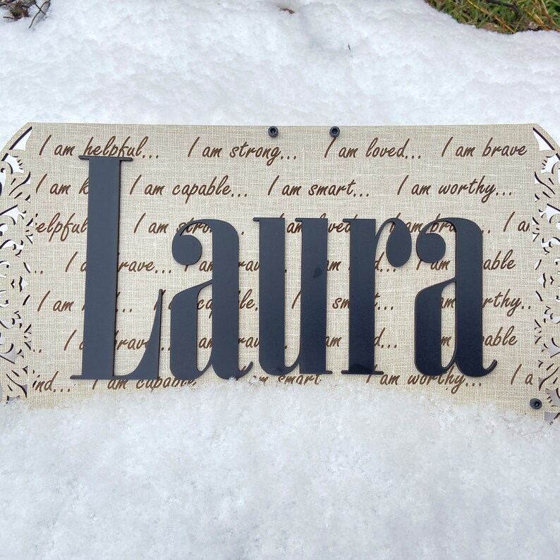 Personalized Name Affirmations Wall Art Positive Sign - Etsy