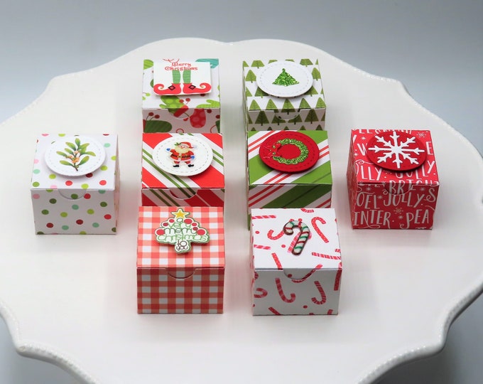 Holiday Tiny Gift Boxes 39 Set of 8, Christmas Party Favors - Etsy