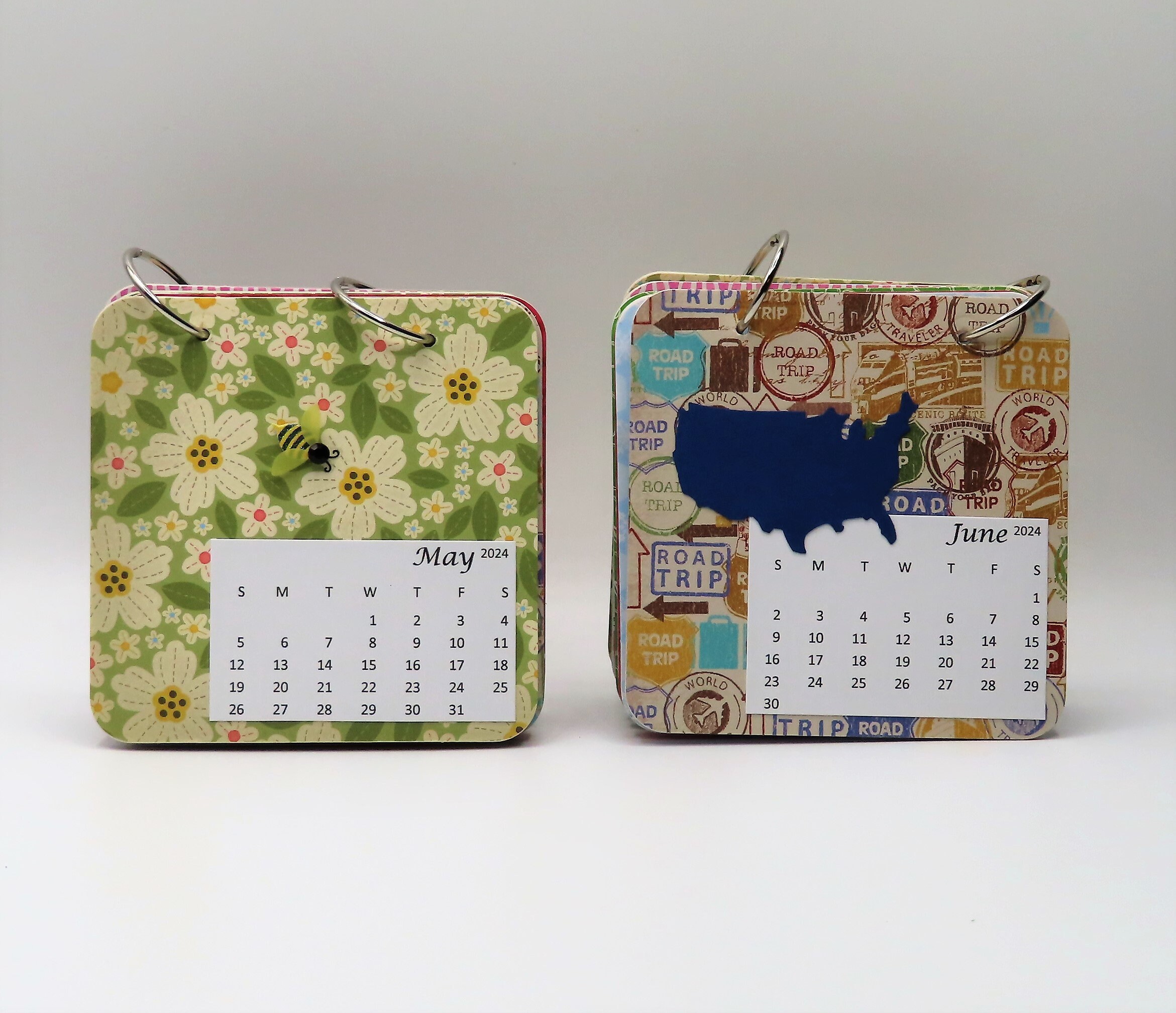 2024 Monthly Flip Calendar 2 Desk Calendar - Etsy