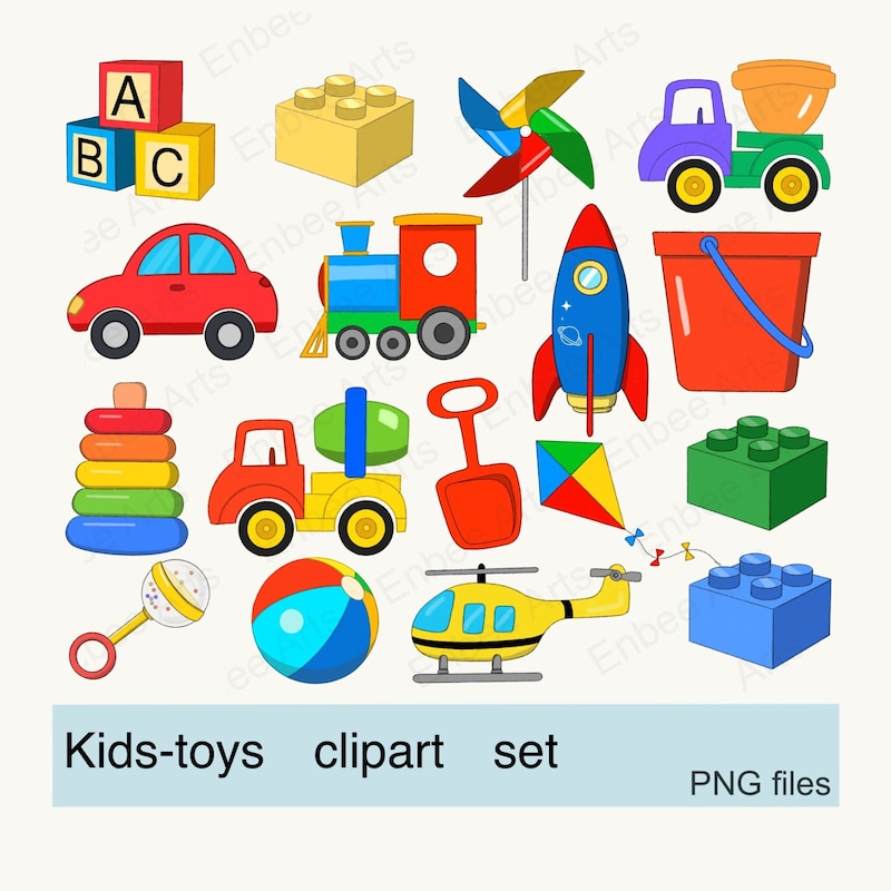 Toys Clipart - Etsy