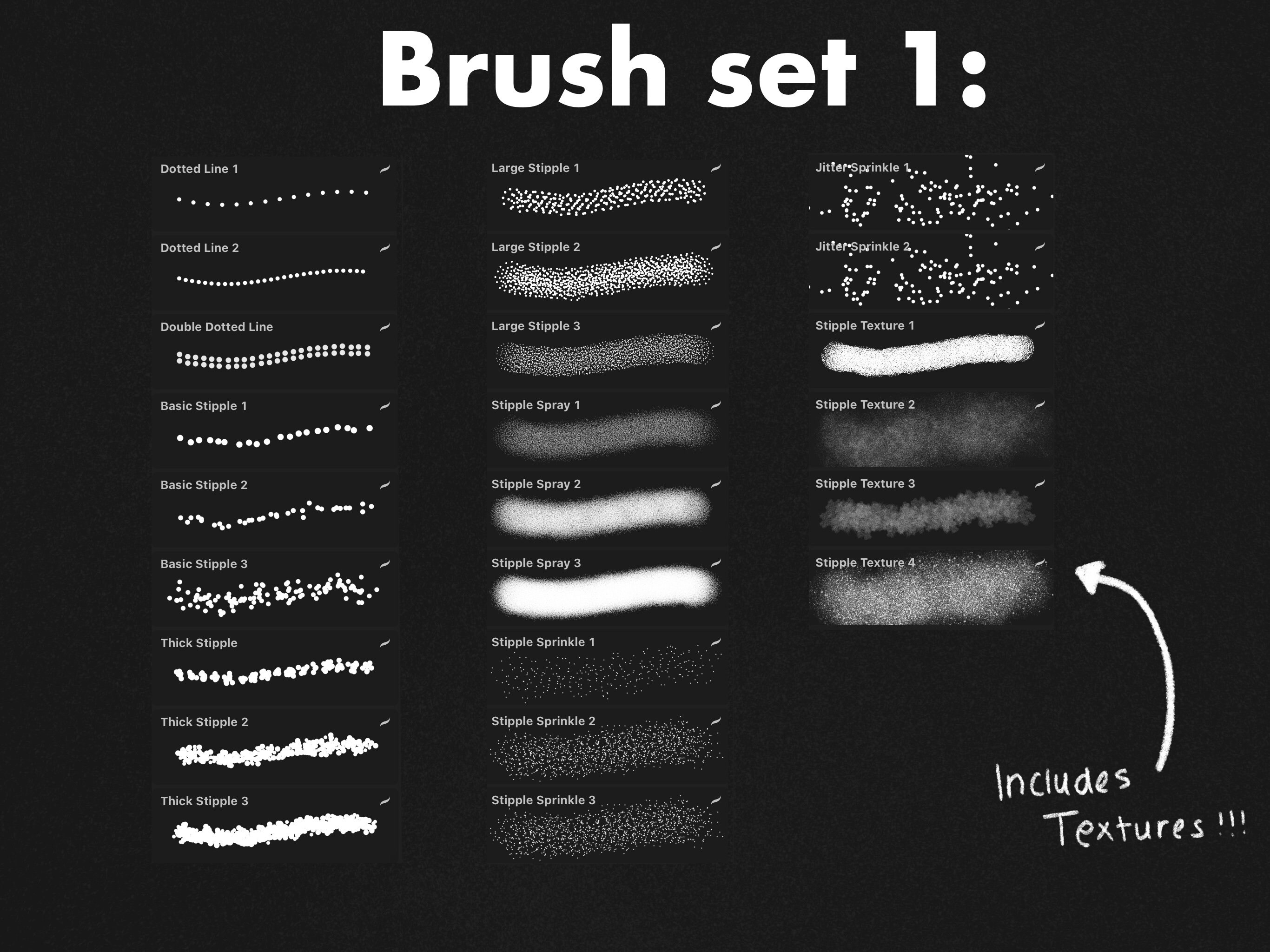 Procreate Brushes| Procreate Stipple Brush Set| Procreate Stipple Brush ...
