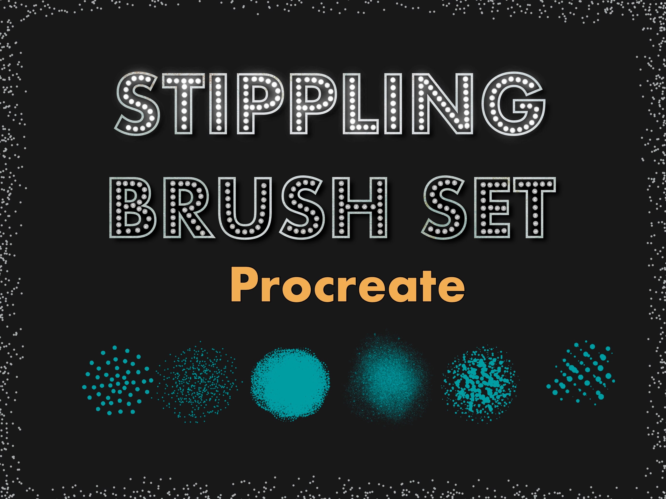Procreate Brushes| Procreate Stipple Brush Set| Procreate Stipple Brush ...