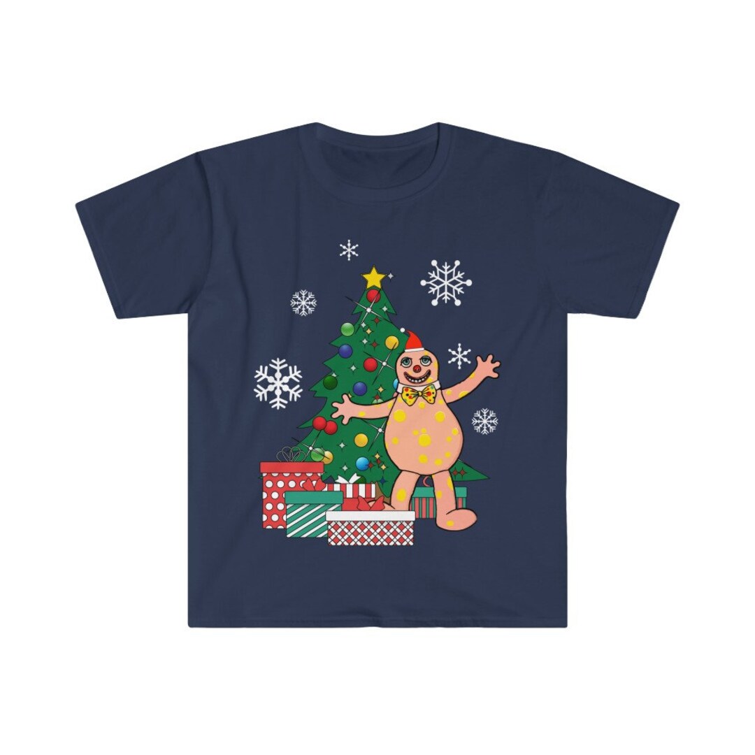 Mr Blobby Around the Christmas Tree Men's Fitted Short Sleeve Tee - Etsy