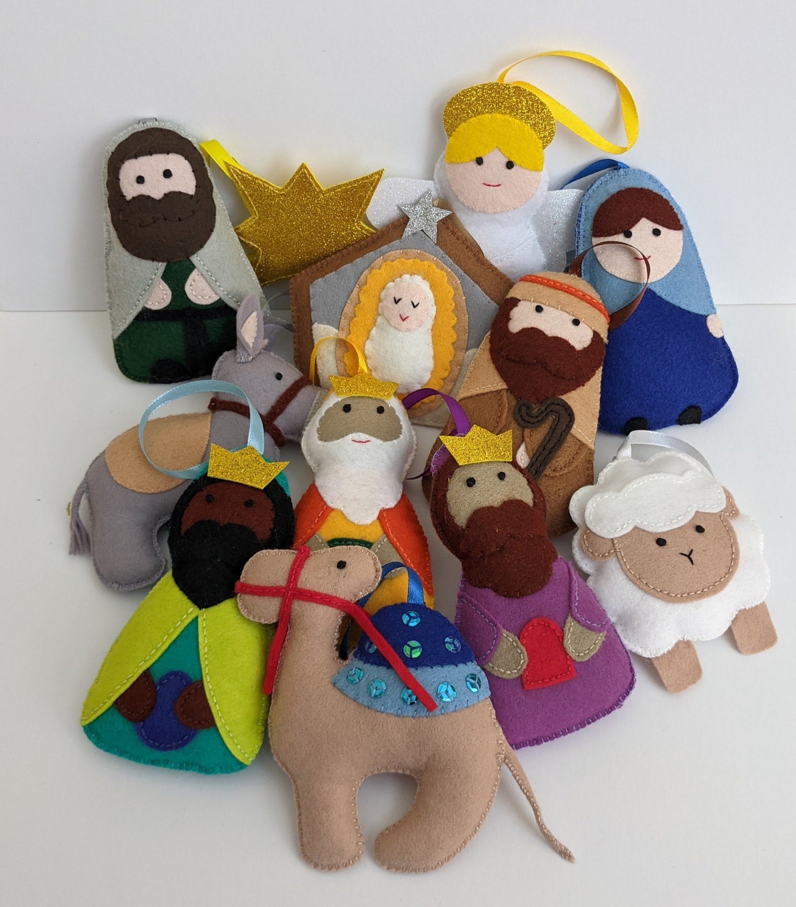 12 Piece Nativity Felt Tree Decorations - Etsy