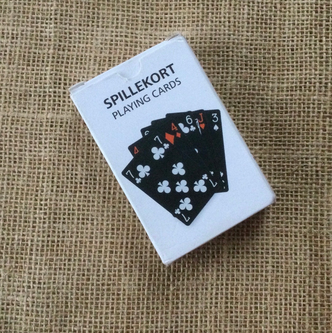 Black Background Danish “spillekort” Playing Cards - Etsy