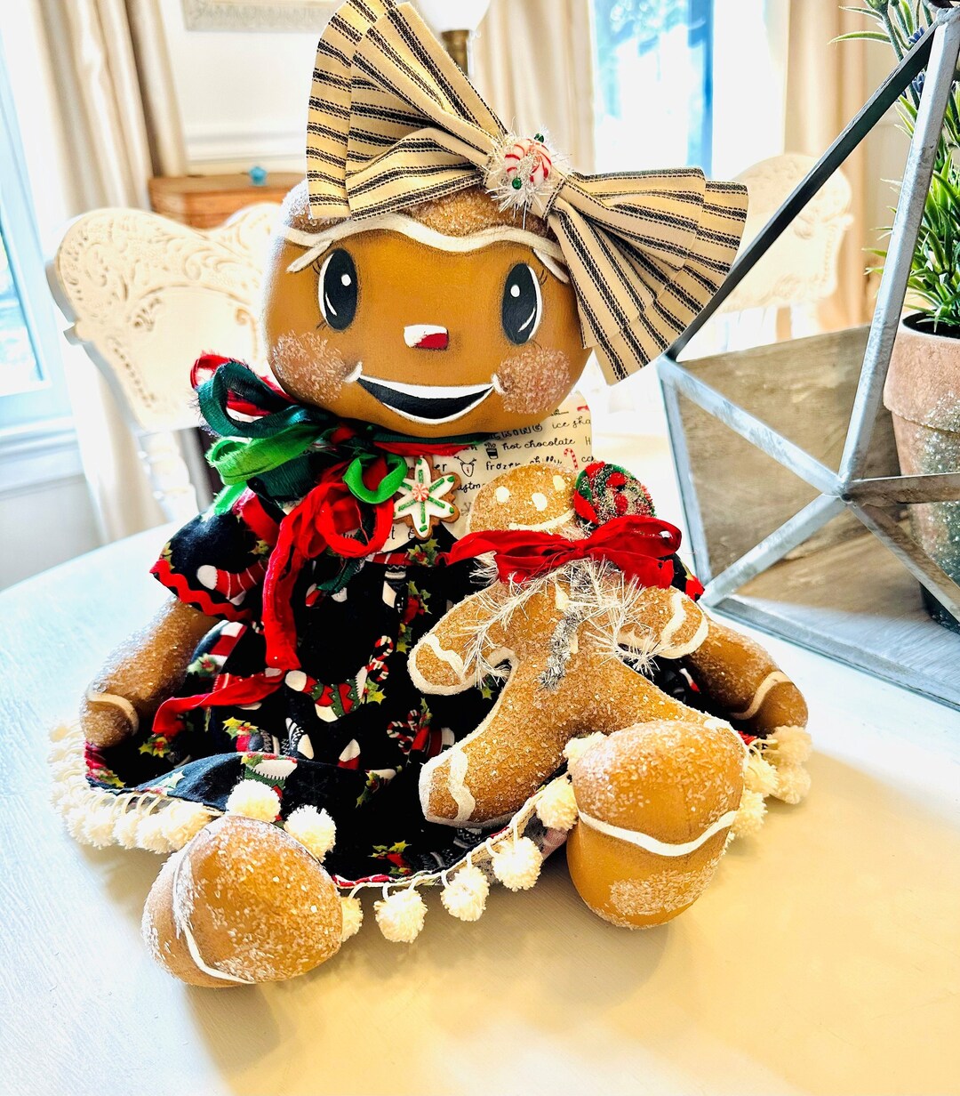 GUMDROP & Cookie Gingerbread Doll 18 Inch Whimsical - Etsy