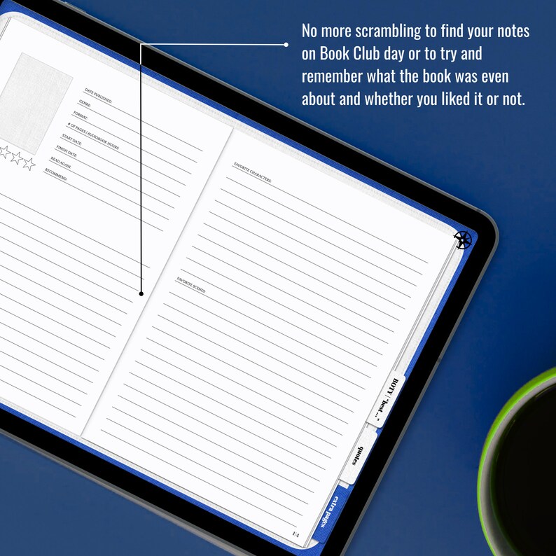 BOOK CLUB Digital Reading Journal | Digital Book Journal for Book Clubs ...