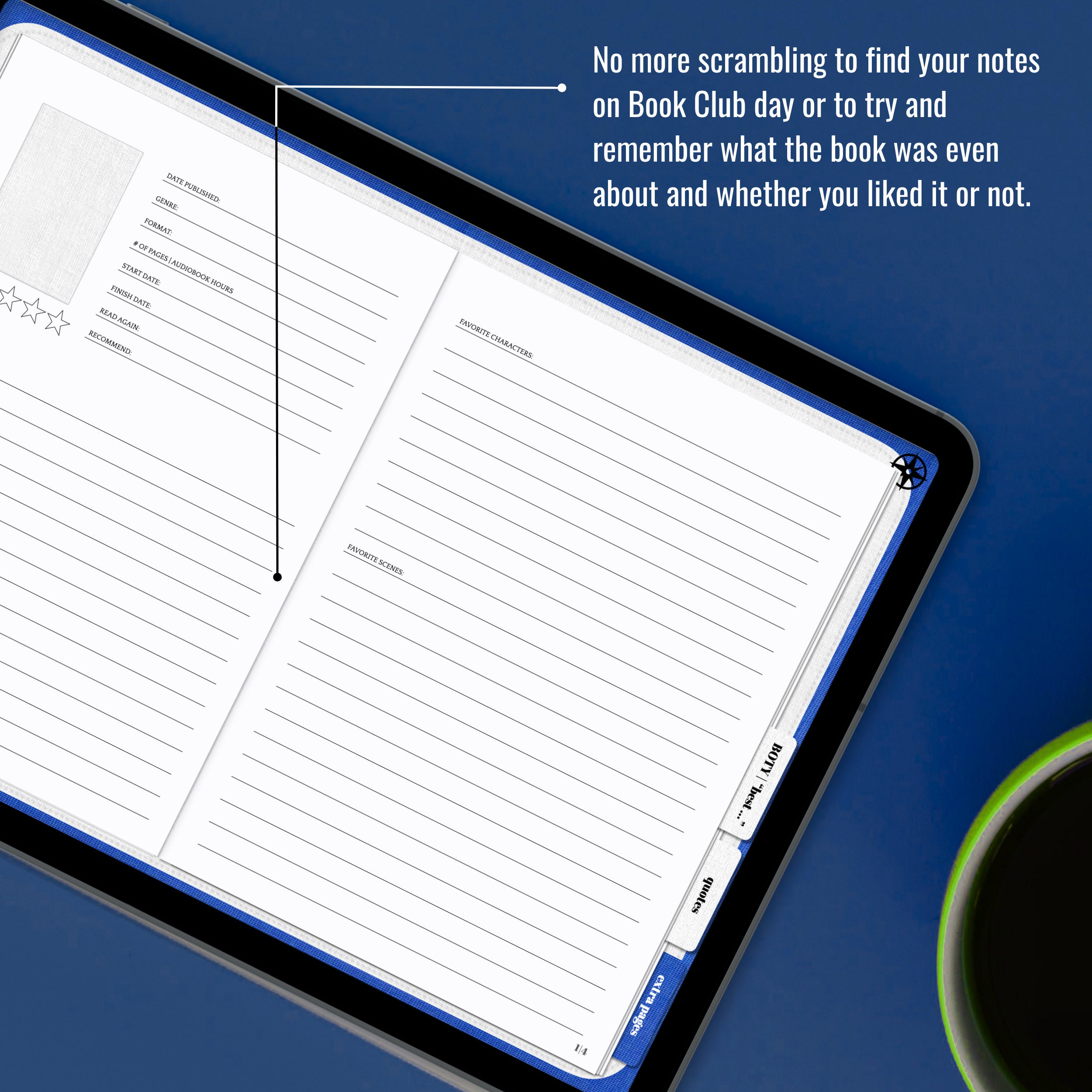 BOOK CLUB Digital Reading Journal | Digital Book Journal for Book Clubs ...