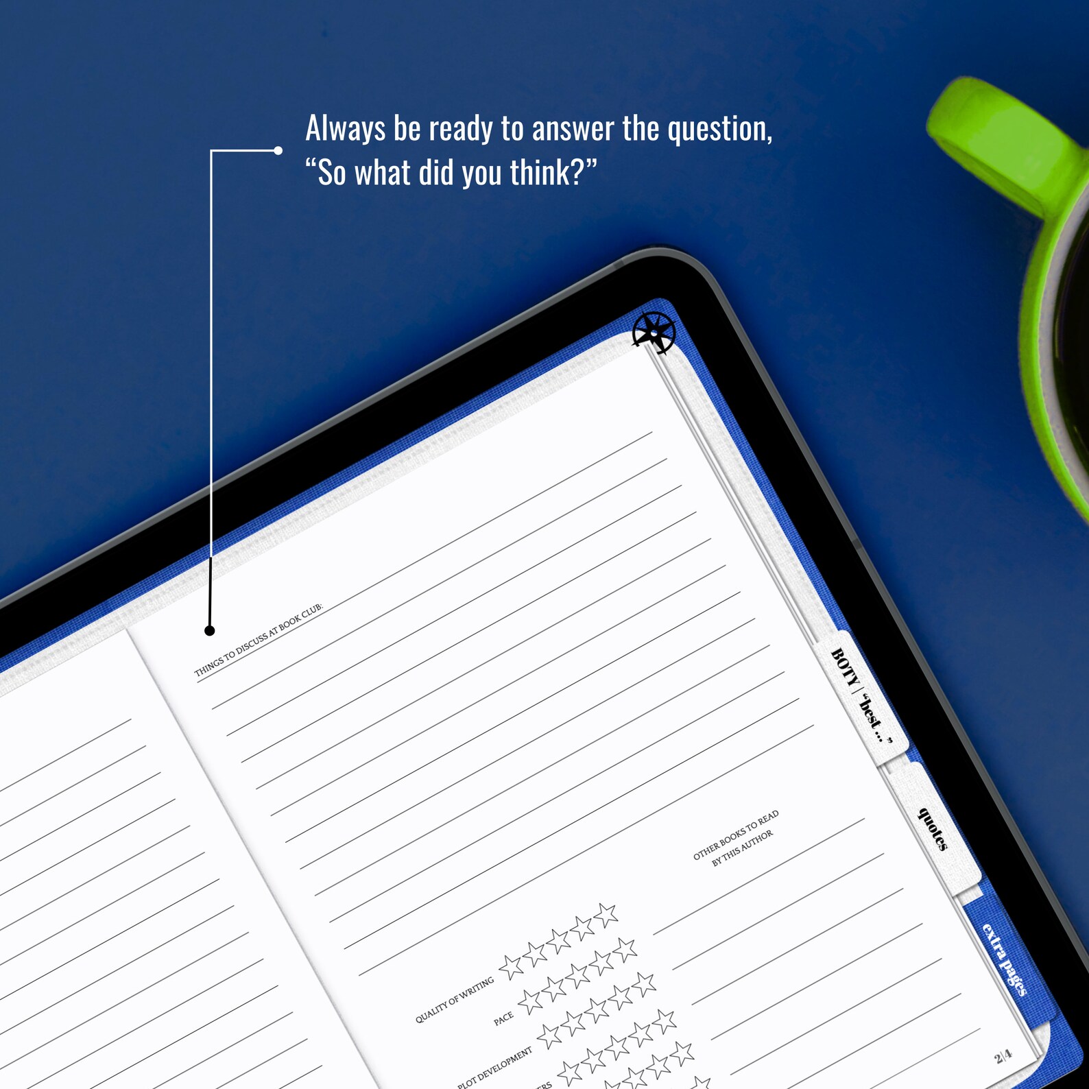 BOOK CLUB Digital Reading Journal | Digital Book Journal for Book Clubs ...