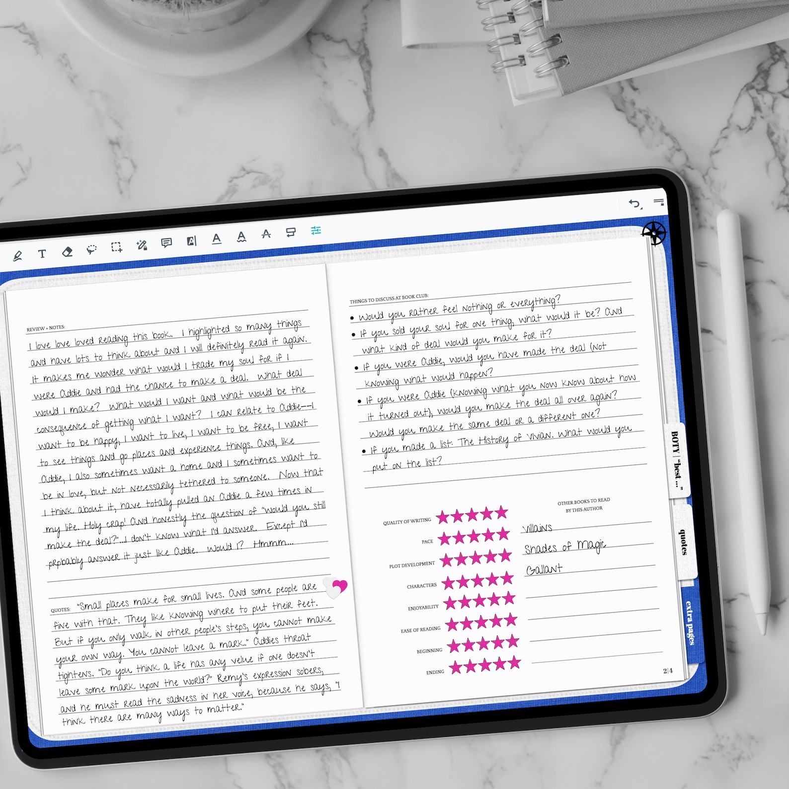 BOOK CLUB Digital Reading Journal | Digital Book Journal for Book Clubs ...