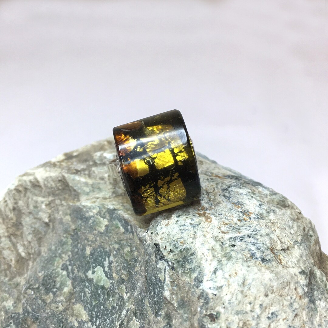 Handmade dichroic Glass Stone, sterling Silver Ring, Stone Size - 17mm ...