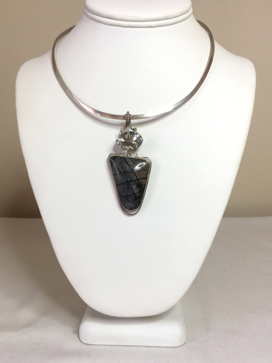 Big Bold Dramatic Natural Picasso Stone Concavefaceted - Etsy