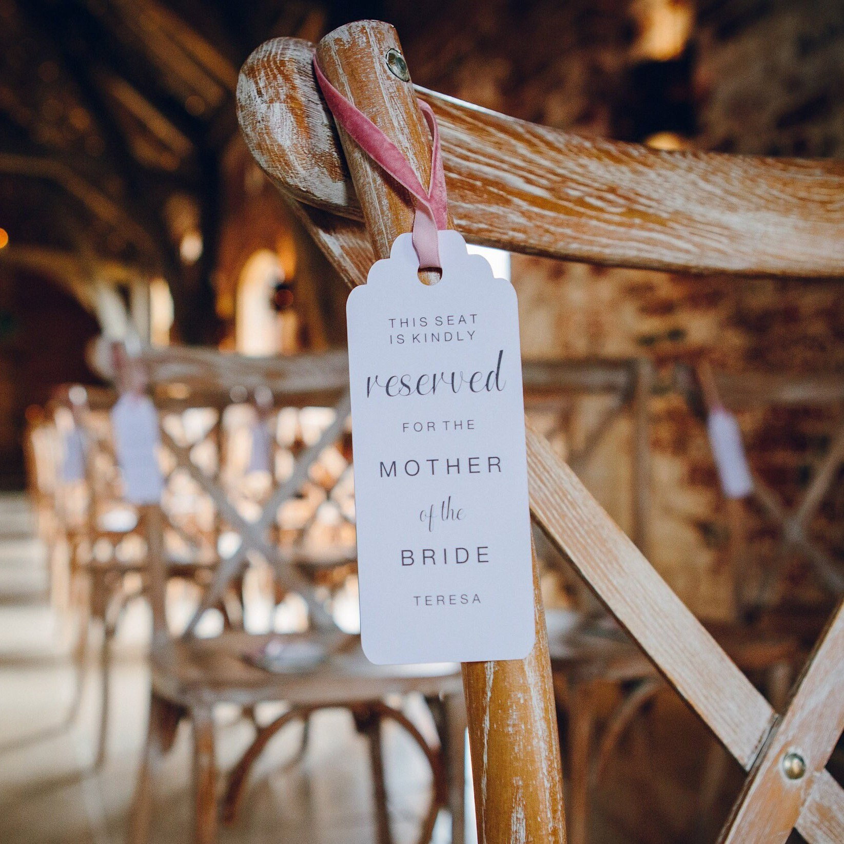 Seat Reservation Tag Wedding Reserved Chair Tag Wedding - Etsy UK