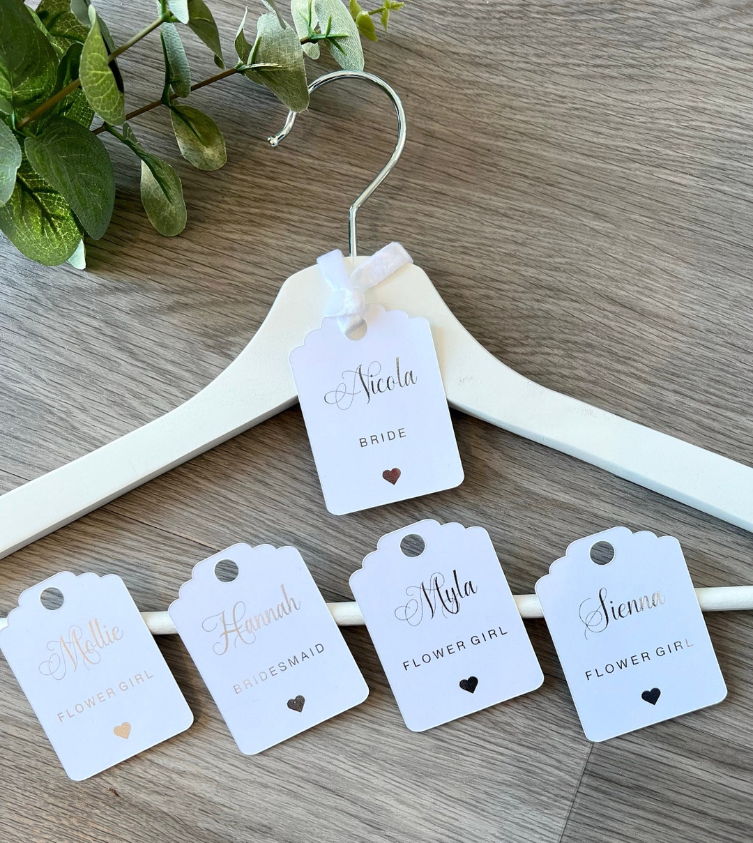 Hanger Tags for Wedding, Wedding Tags, Personalised Hanger Tags, Foiled ...