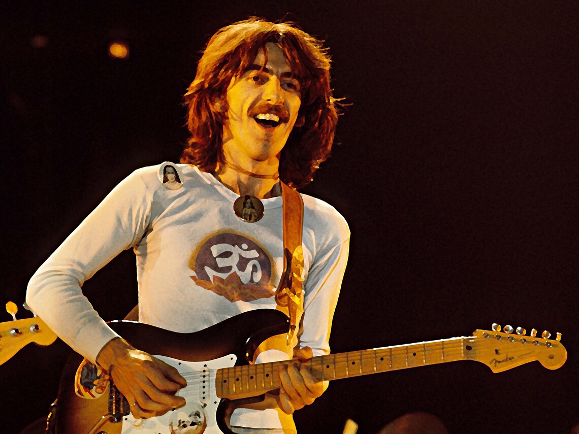 George Harrison in 1974 Art Poster My Sweet Lord George - Etsy Canada