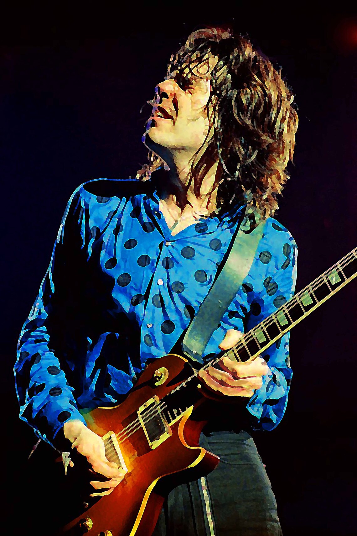 Gary Moore Art Poster Blues Gary Moore Print Rock Music Wall | Etsy