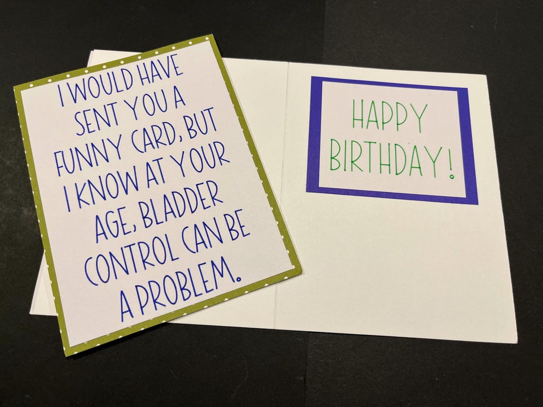 Birthday Card- Bladder Control - Etsy