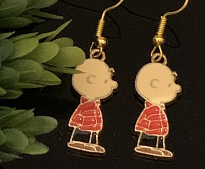 Charlie Brown Earring, Charlie Brown, Peanuts Earrings, Peanuts, Dangle ...