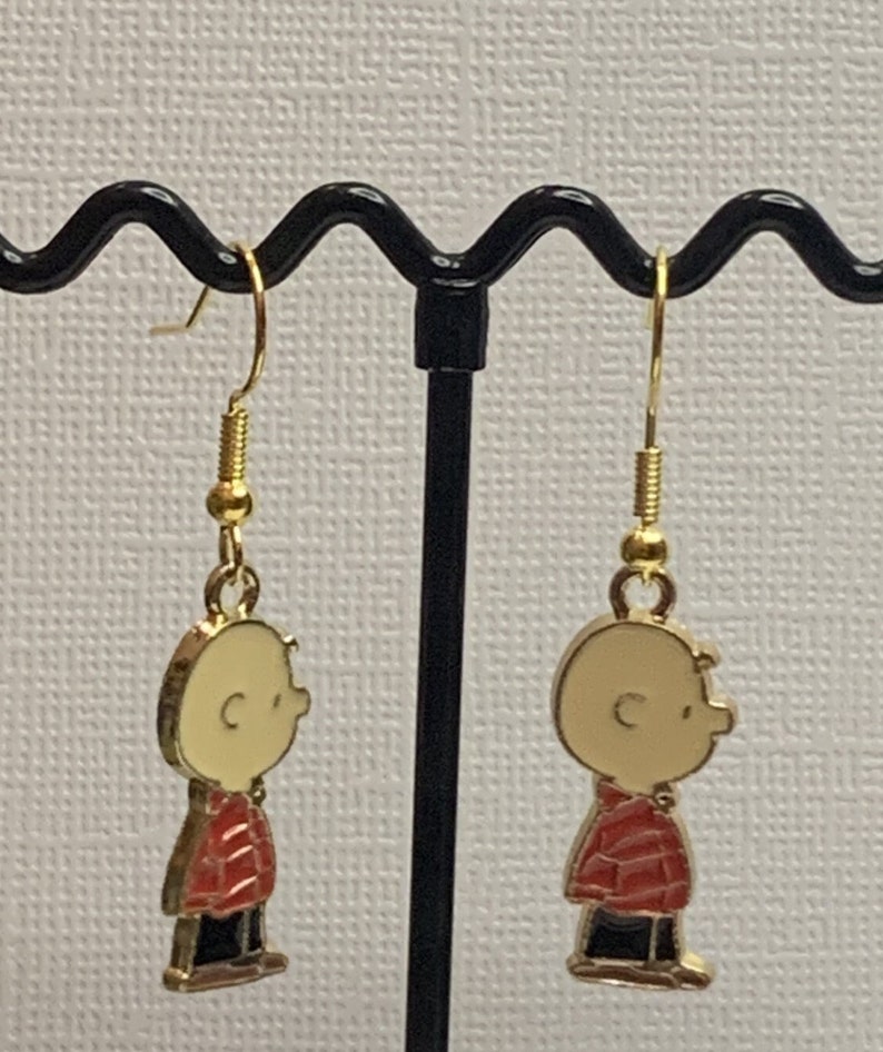 Charlie Brown Earring, Charlie Brown, Peanuts Earrings, Peanuts, Dangle ...