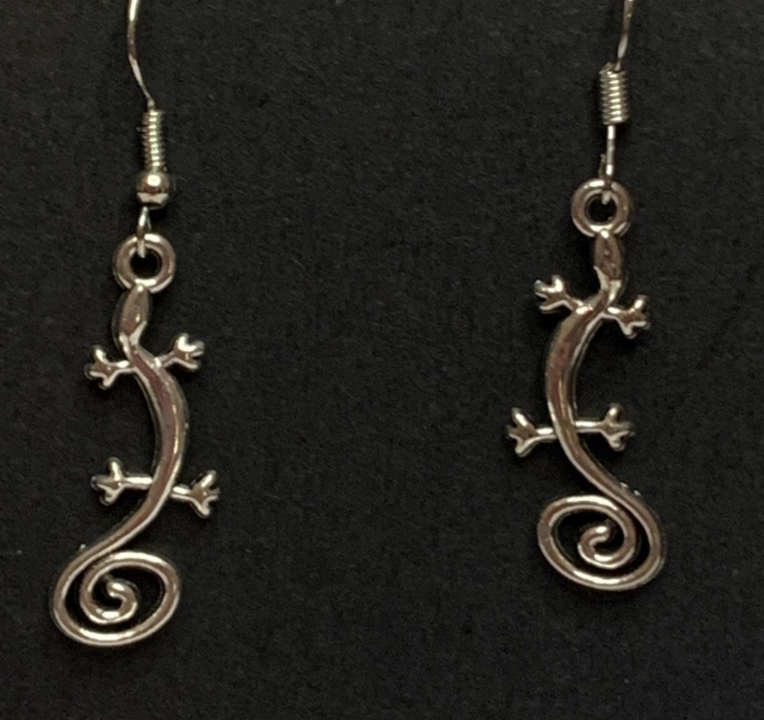 Lizard Earrings, Gecko Earrings, Gecko, Unique Earrings, Fun Earring ...