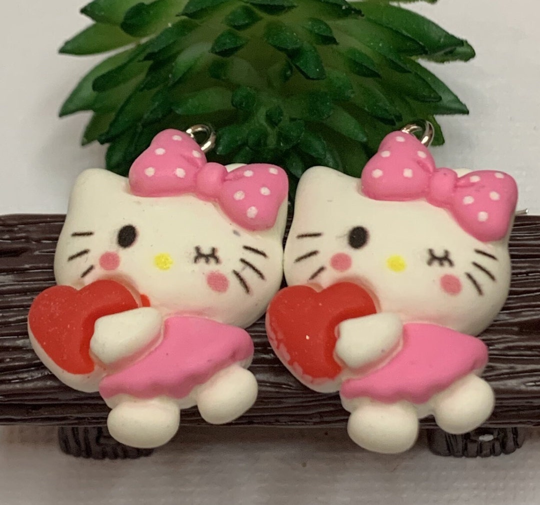 Hello Kitty Earrings, Hello Kitty, Kitty, Unique Earrings, Animal ...