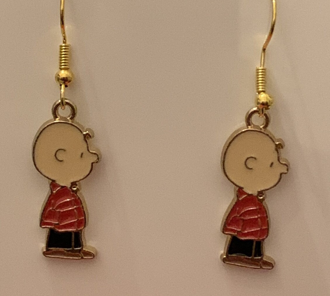 Charlie Brown Earring, Charlie Brown, Peanuts Earrings, Peanuts, Dangle ...